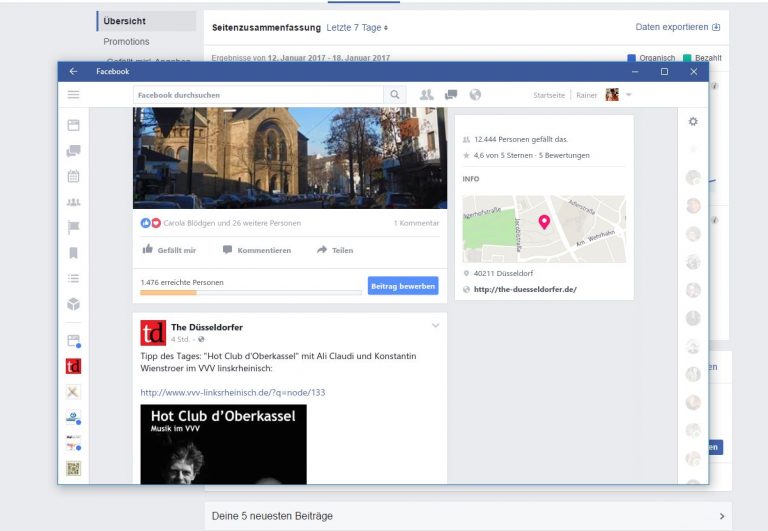 Und so sieht Facebook in der Windows-App aus... - Der Digisaurier