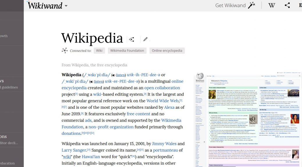 Was zur Hölle... ist denn die Wikiwand? - Digisaurier